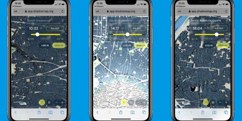 Shadowmap encuentra las zonas con sombra en tu ruta